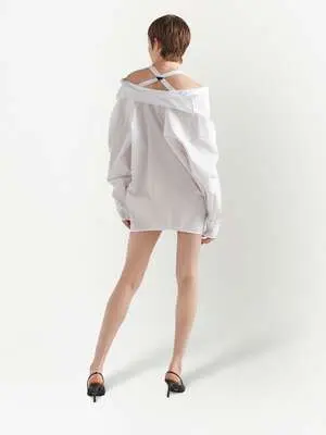 Prada Off-shoulder Shirt Dress