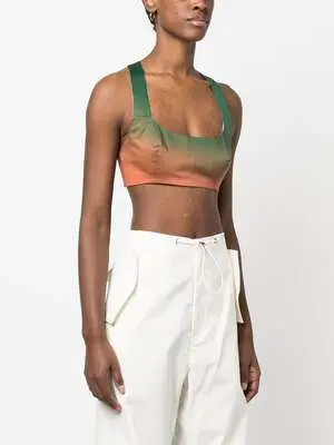 Philosophy Di Lorenzo Serafini Gradient-effect Cropped Top - Brown