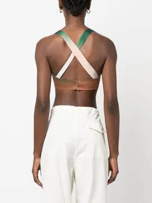 Philosophy Di Lorenzo Serafini Gradient-effect Cropped Top - Brown