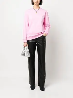 MSGM Embroidered-logo Cotton Sweatshirt