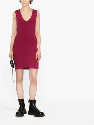 Rick Owens V-neck Mini Dress - Pink