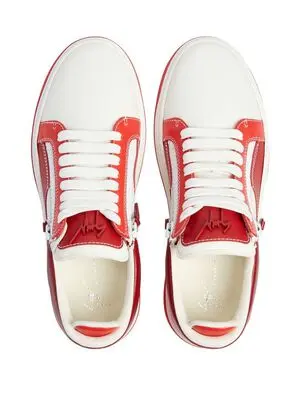 GIUSEPPE ZANOTTI Gz94 Leather Double-zip Low-top Sneakers