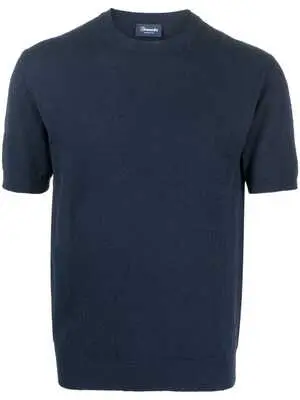 DRUMOHR Crew-neck Short-sleeve Jumper - Blue