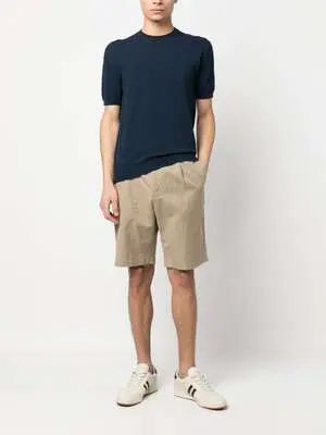 DRUMOHR Crew-neck Short-sleeve Jumper - Blue