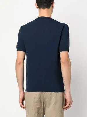 DRUMOHR Crew-neck Short-sleeve Jumper - Blue
