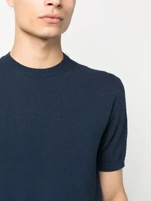 DRUMOHR Crew-neck Short-sleeve Jumper - Blue