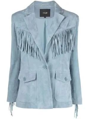 Maje Fringed Suede Single-breasted Jacket