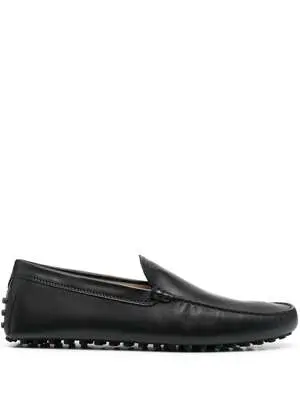 TOD'S Slip-on Leather Loafers - Black