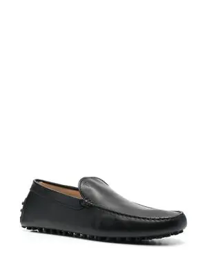 TOD'S Slip-on Leather Loafers - Black