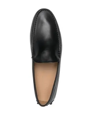 TOD'S Slip-on Leather Loafers - Black