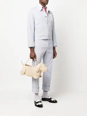 Thom Browne Wicker Hector Bag - Neutrals