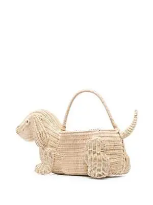 Thom Browne Wicker Hector Bag - Neutrals