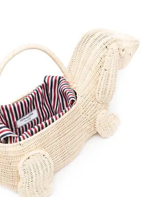 Thom Browne Wicker Hector Bag - Neutrals