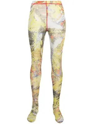 DIESEL® Abstract-print Footed Leggings