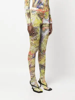DIESEL® Abstract-print Footed Leggings