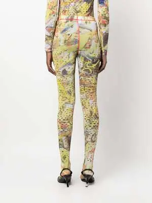 DIESEL® Abstract-print Footed Leggings