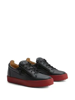 GIUSEPPE ZANOTTI Frankie Double-zip Low-top Sneakers - Black