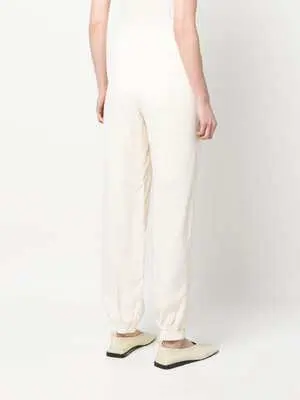 JIL SANDER Drawstring Tapered Trousers - Neutrals
