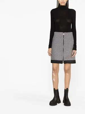 Moncler Tweed A-line Skirt - White