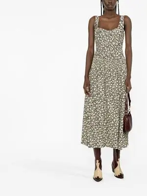 Tory Burch Floral-print Flared Dress