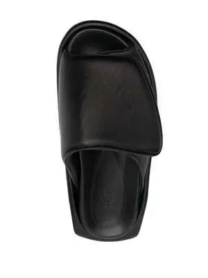 GIABORGHINI Gia Touch-strap Slides - Black