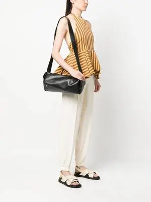 Sunnei Oversized Zip-up Satchel - Black