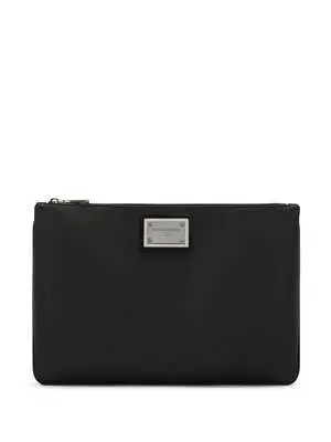 Dolce & Gabbana Logo-plaque Clutch - Black