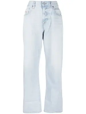 DIESEL® 1999 Cropped Straight-leg Jeans - Blue