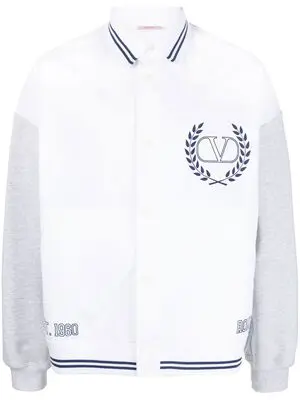 Valentino Garavani Vlogo Bomber Jacket - White