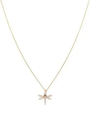 SYDNEY EVAN 14kt Yellow Dragonfly Charm Necklace - Gold
