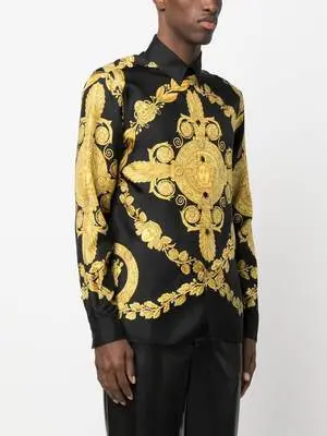 Versace Maschera Baroque Silk Shirt