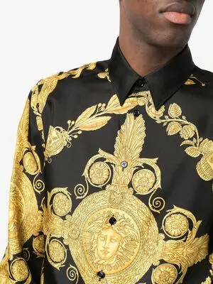 Versace Maschera Baroque Silk Shirt