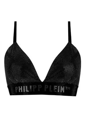 Philipp Plein Rhinestone-embellished Bra - Black