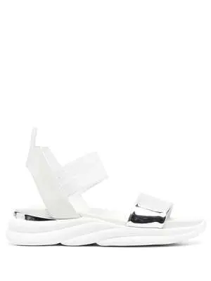 BALDININI Metallic-strap Detail Sandals - White