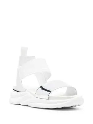 BALDININI Metallic-strap Detail Sandals - White