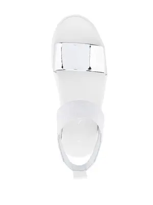 BALDININI Metallic-strap Detail Sandals - White