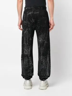 Amiri Cracked-dye Logo Track Pants