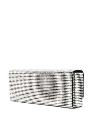 Amina Muaddi Paloma Crystal-embellished Clutch - Black