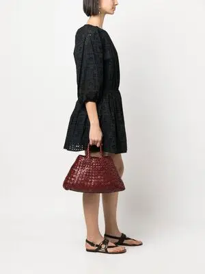 Dragon Diffusion Woven Leather Shoulder Bag