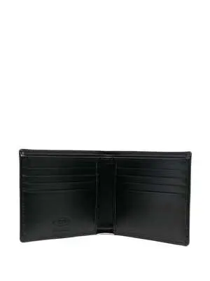 TOD'S Bi-fold Leather Wallet - Black