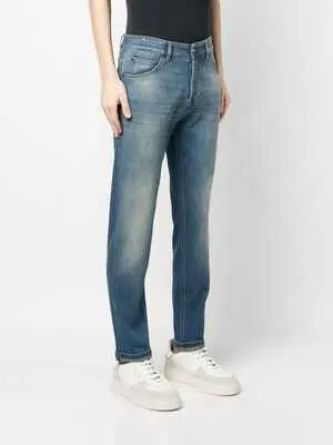 PT TORINO Washed Fitted Jeans - Blue