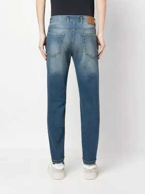 PT TORINO Washed Fitted Jeans - Blue