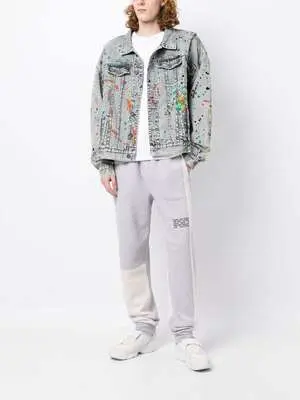 MOSTLY HEARD RARELY SEEN Paint-embroidered Denim Jacket - Blue