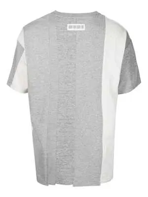 MOSTLY HEARD RARELY SEEN Spliced Logo-print Cotton T-shirt - Grey