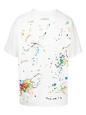 MOSTLY HEARD RARELY SEEN Warped-logo Short-sleeve T-shirt