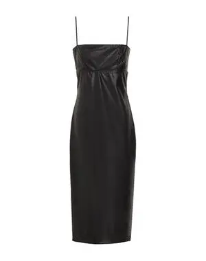 8 BY YOOX Open Back Slip Midi Dress Polyurethane