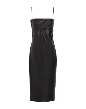8 BY YOOX Open Back Slip Midi Dress Polyurethane