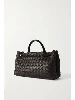 Bottega Veneta Andiamo Small Intrecciato Leather Shoulder Bag - Brown
