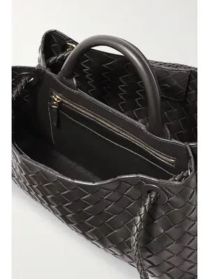 Bottega Veneta Andiamo Small Intrecciato Leather Shoulder Bag - Brown