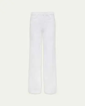 L'Agence Clayton High-rise Wide-leg Jeans - Blanc